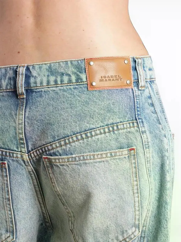 Isabel Marant Étoile Acid-wash Barrel-leg Jeans