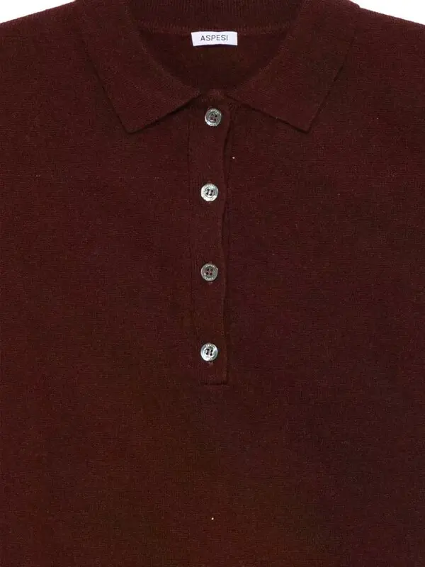 Aspesi Cashmere Polo Top
