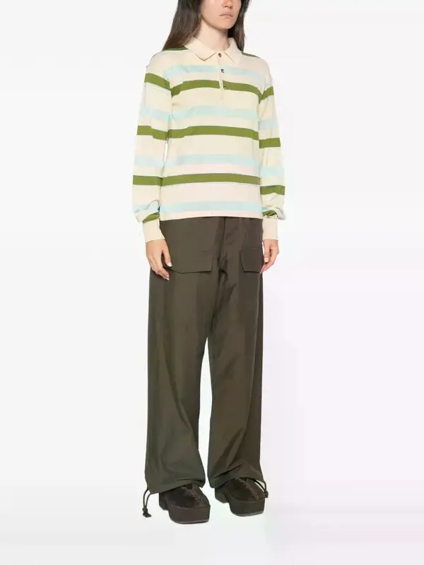 JW Anderson Striped Long-sleeve Polo Shirt