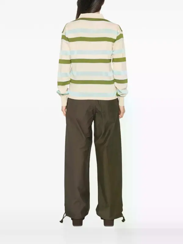 JW Anderson Striped Long-sleeve Polo Shirt