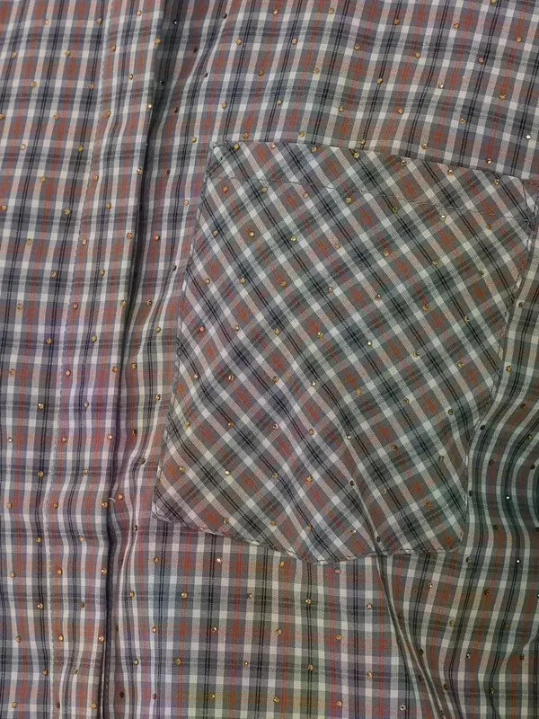 Essentiel Antwerp Crystal-embellished Checked Shirt