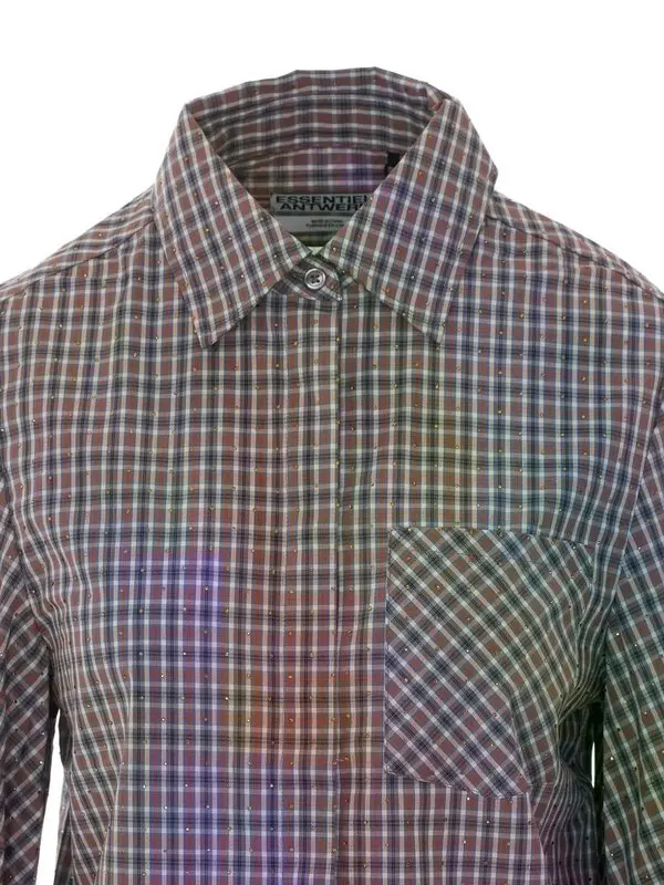 Essentiel Antwerp Crystal-embellished Checked Shirt