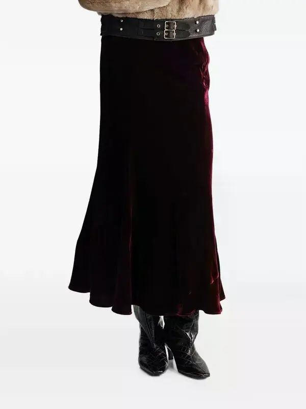 Cara Cara Sanvi Velvet Midi Skirt
