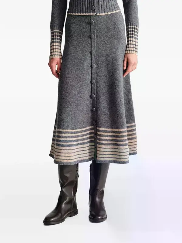 Cara Cara Camden Button-front Midi Skirt