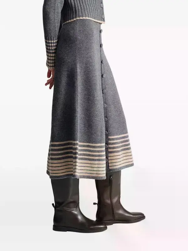 Cara Cara Camden Button-front Midi Skirt