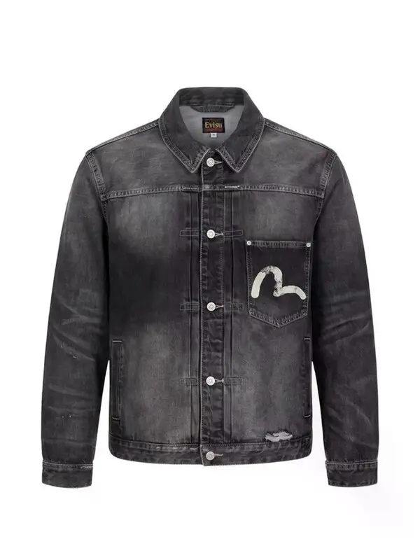 EVISU Distressed Denim Jacket