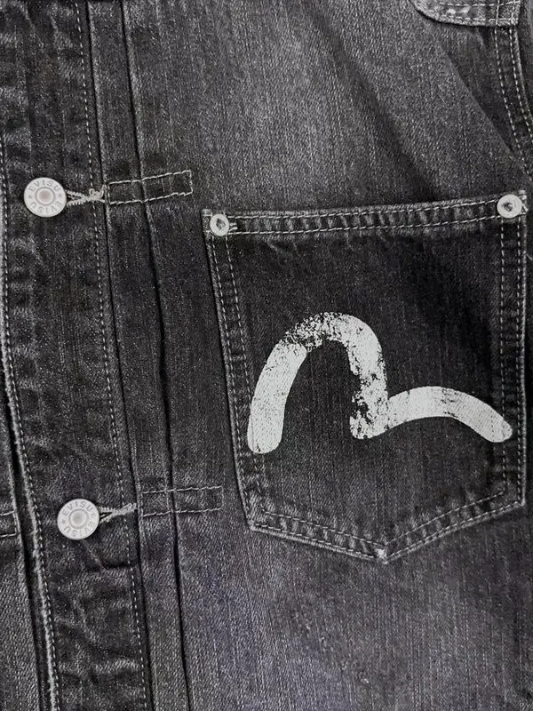 EVISU Distressed Denim Jacket