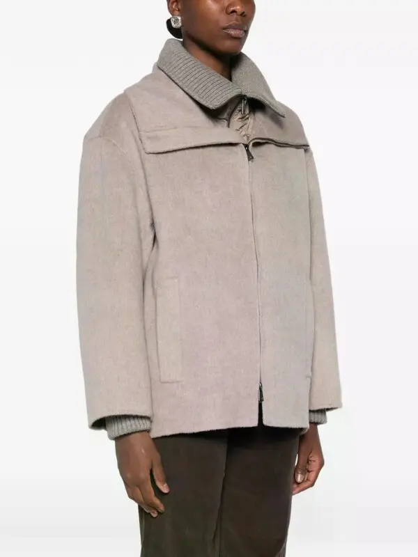 P.a.r.o.s.h Quilted-panel Layered Jacket