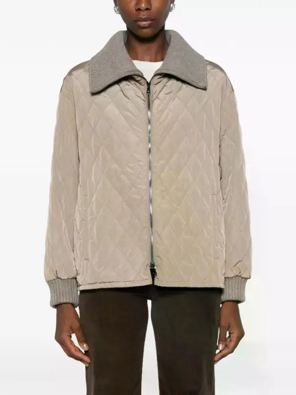 P.a.r.o.s.h Quilted-panel Layered Jacket