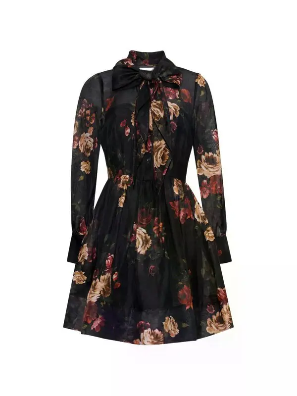 Cara Cara Sonnie Floral-print Mini Dress - Black