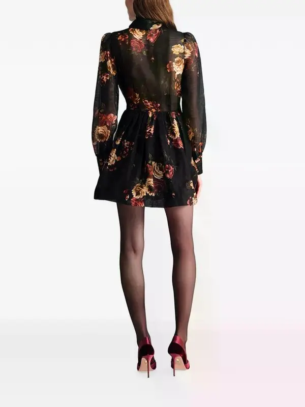 Cara Cara Sonnie Floral-print Mini Dress - Black
