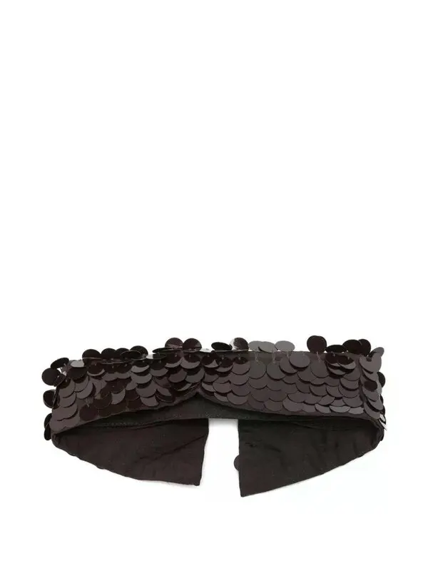 P.a.r.o.s.h Sequin-embellished Collar - Brown