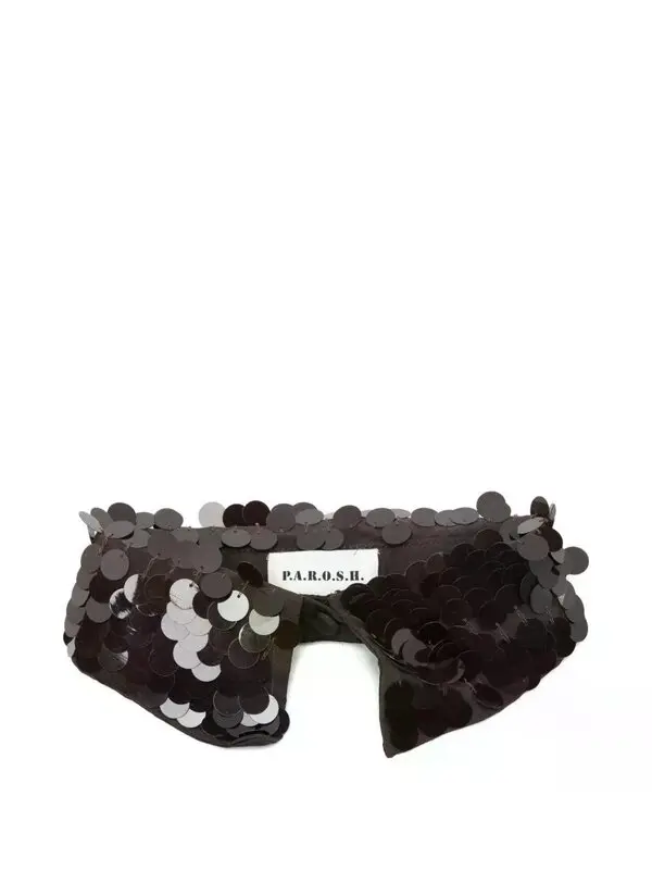 P.a.r.o.s.h Sequin-embellished Collar - Brown
