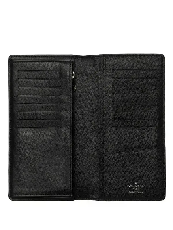 LOUIS VUITTON 2010-2026 Monogram Eclipse Brazza Long Wallet Small Wallets