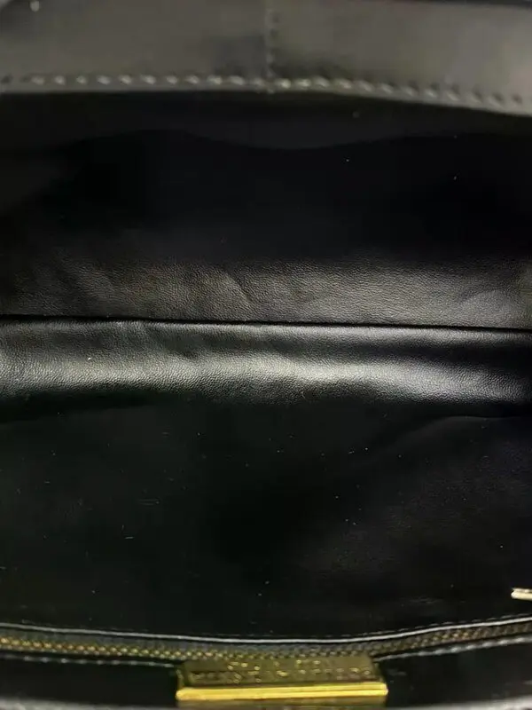 Bottega Veneta 1970-1980 Nappa Intrecciato Chain Crossbody Bag - Black