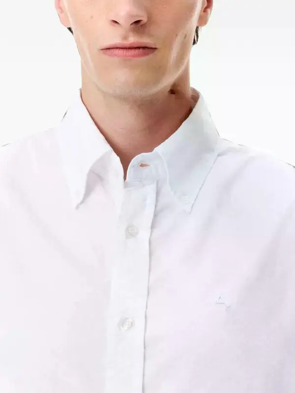 CYCLE Rino Raw-edge Button-down Cotton Shirt