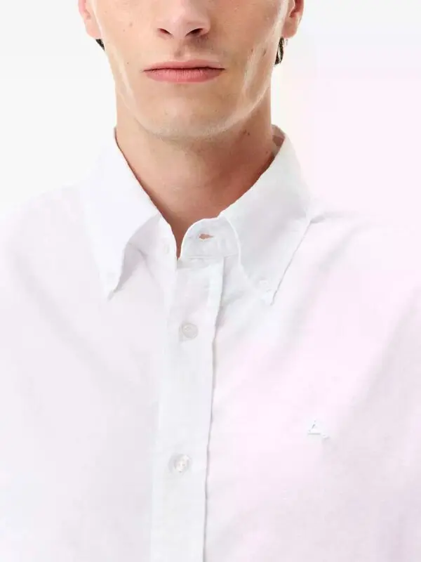 CYCLE Rino Raw-edge Button-down Cotton Shirt