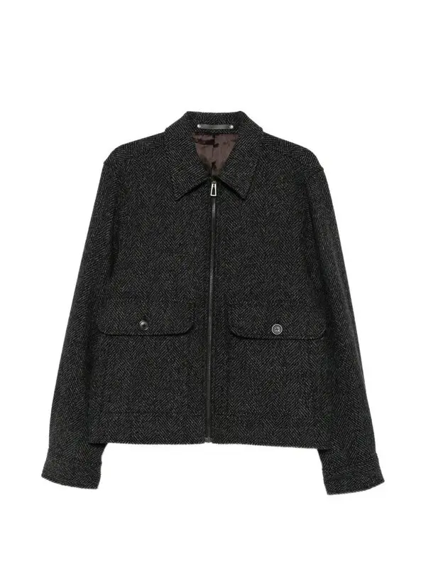 Paul Smith Harrington Herringbone-pattern Front-pocket Jacket