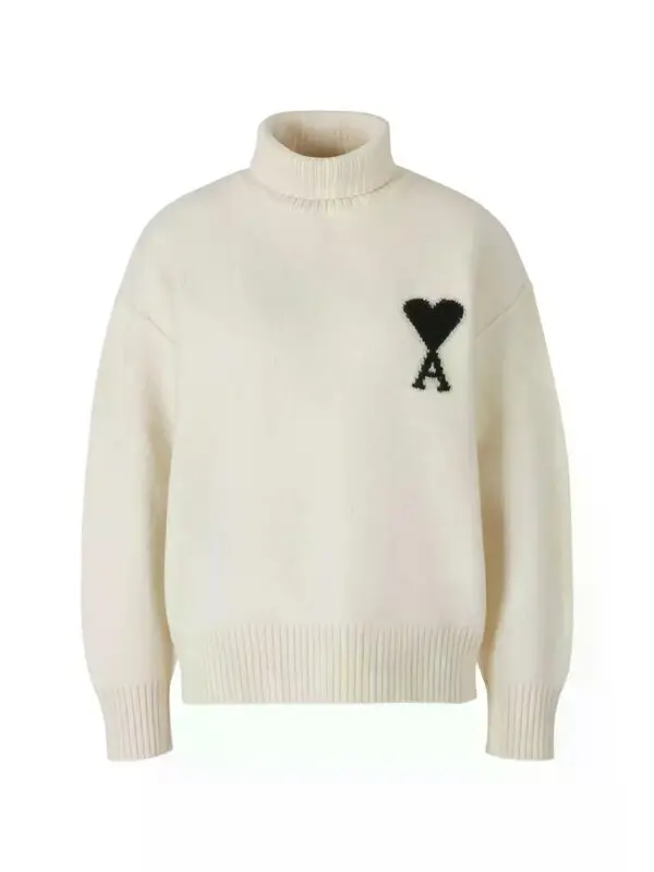 AMI Paris De Coeur Roll-neck Sweater