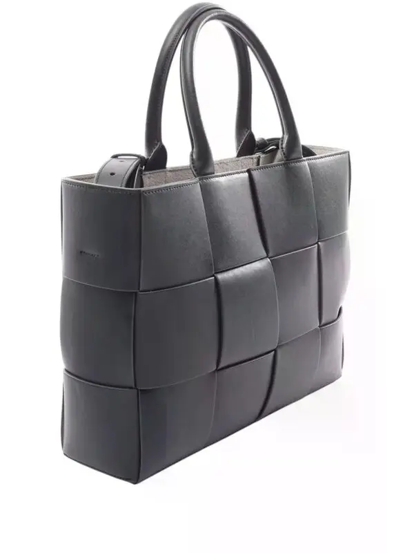 Bottega Veneta 2012-2026 Small Maxi Intrecciato Arco Tote Bag - Grey