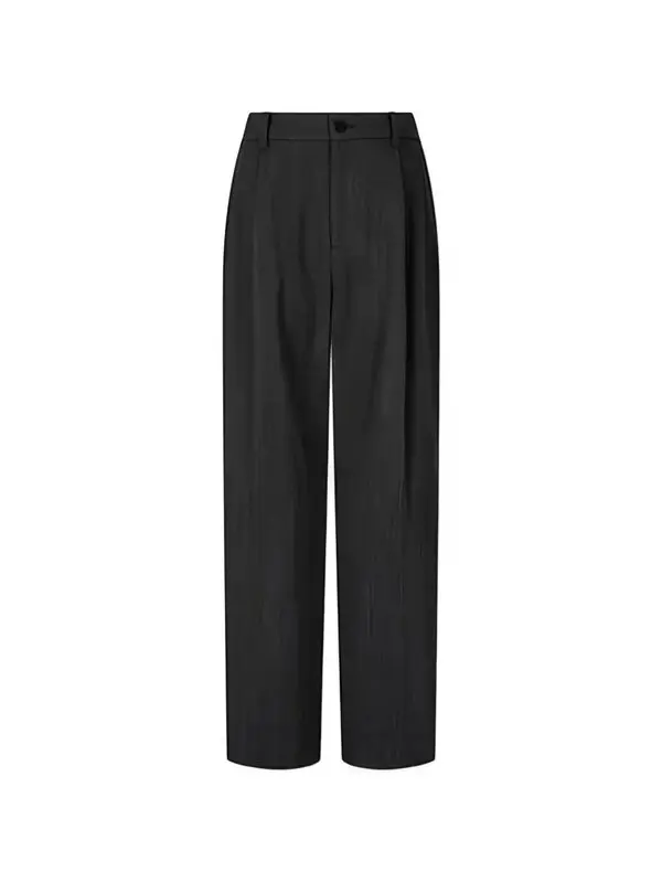STUDIO TOMBOY Herringbone Pleated Straight-leg Trousers