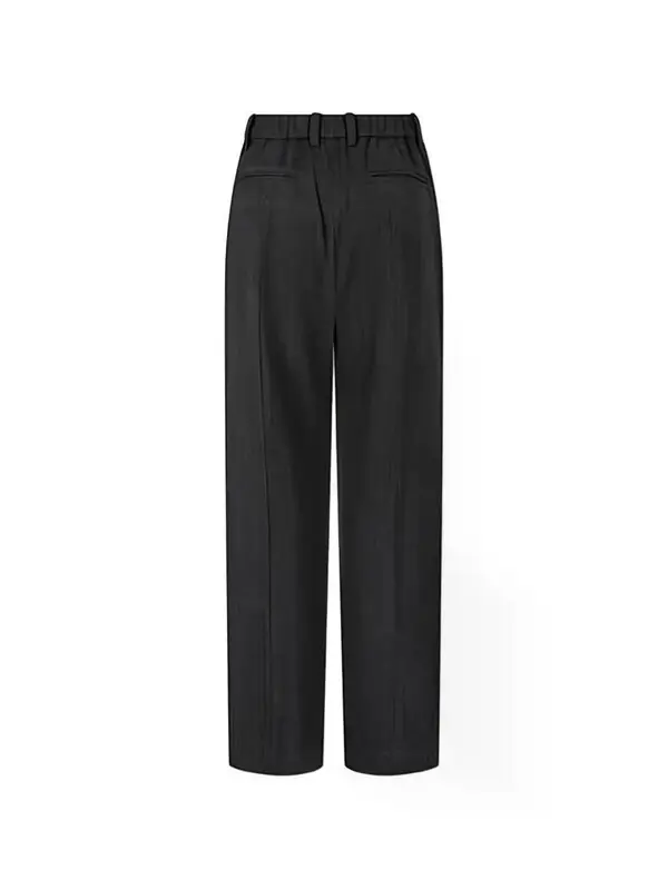 STUDIO TOMBOY Herringbone Pleated Straight-leg Trousers