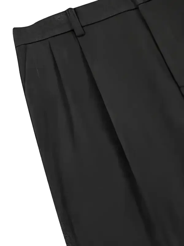 STUDIO TOMBOY Herringbone Pleated Straight-leg Trousers