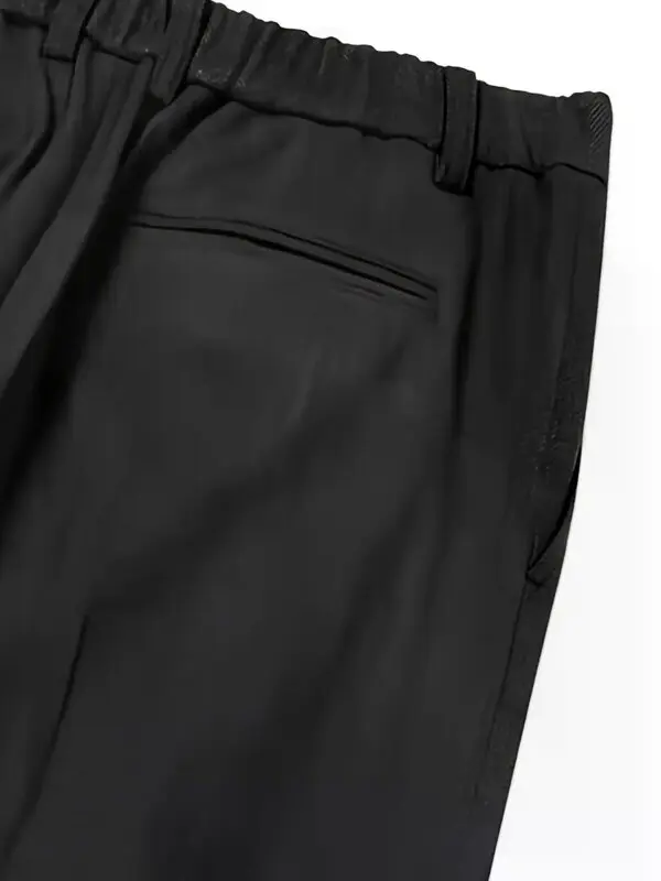 STUDIO TOMBOY Herringbone Pleated Straight-leg Trousers