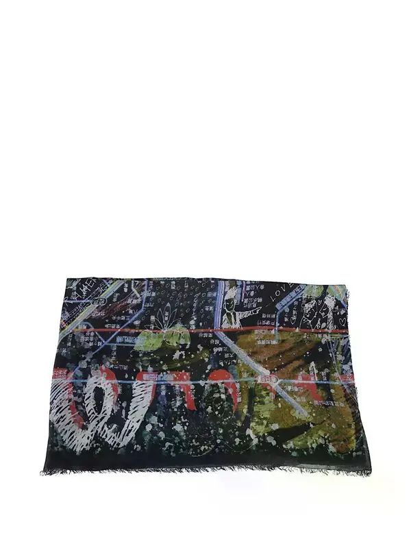 Faliero Sarti Art In Japan Frayed Scarf