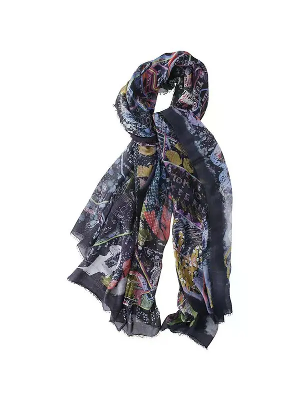 Faliero Sarti Art In Japan Frayed Scarf