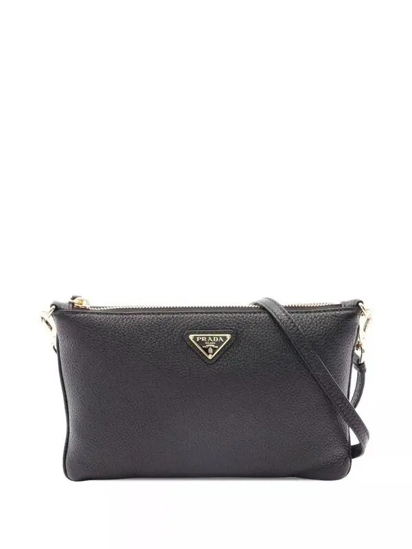 Prada 2013-2026 Vitello Daino Soft Crossbody Bag - Black