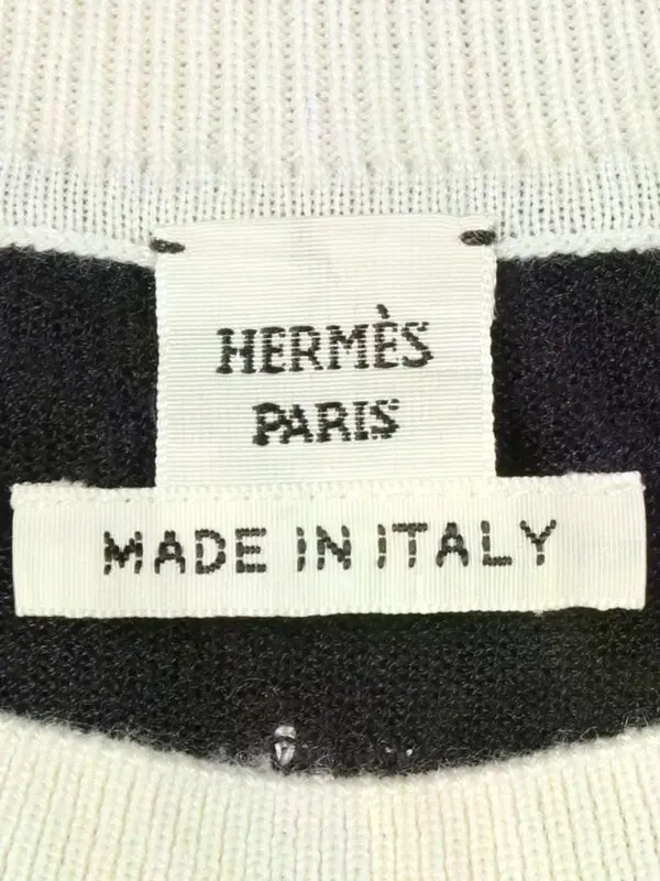 Hermès 2010s Chaîne D'ancre-print Button Sweater