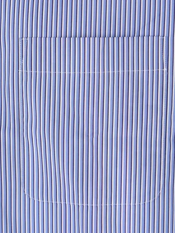 SALON C. LUNDMAN Striped Cotton Shirt
