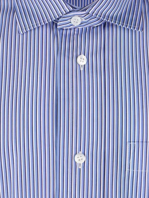 SALON C. LUNDMAN Striped Cotton Shirt