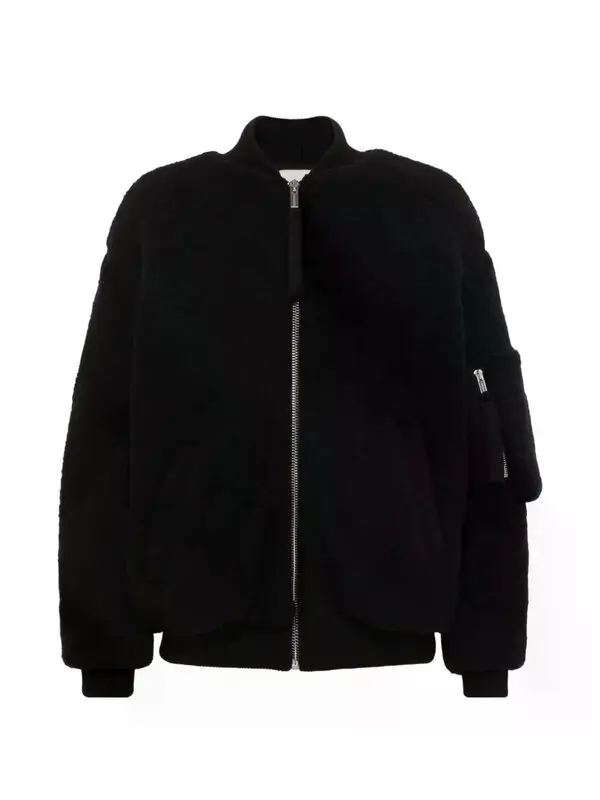 LANEUS Bouclé-knit Bomber Jacket