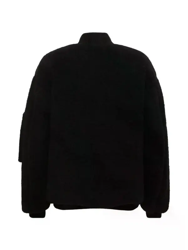 LANEUS Bouclé-knit Bomber Jacket