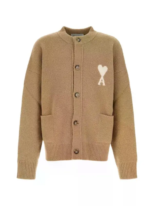 AMI Paris De Coeur Crew-neck Cardigan