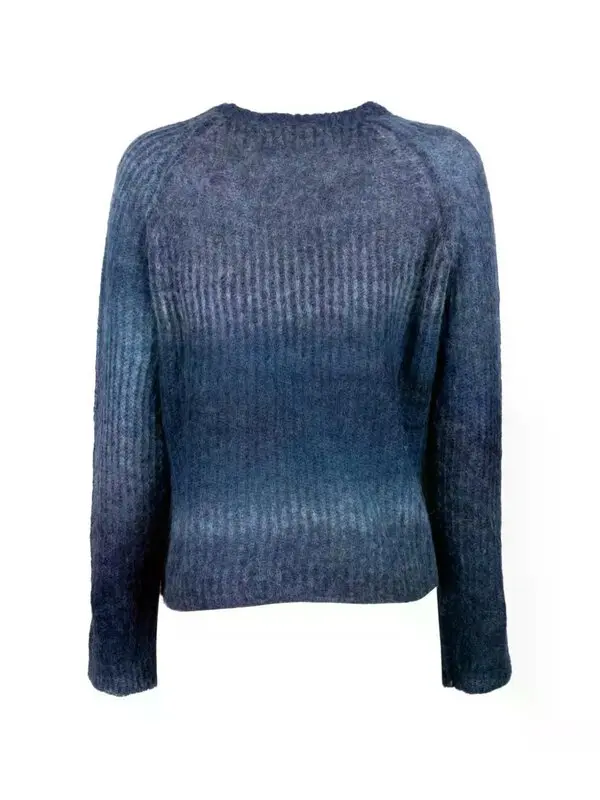 KANGRA Gradient-effect Ribbed-knit Sweater