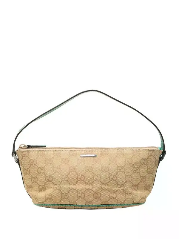 Gucci 2000-2015 Gg Canvas Boat Shoulder Bag - Green