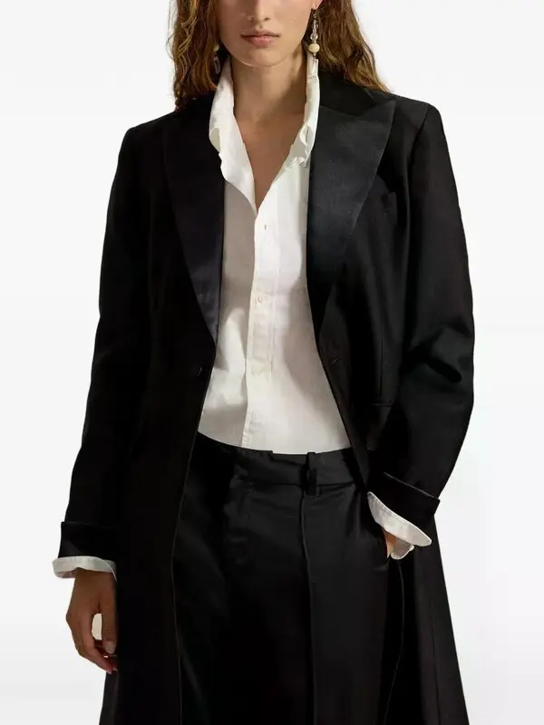 Polo Ralph Lauren Wool-silk Crepe Tuxedo Duster