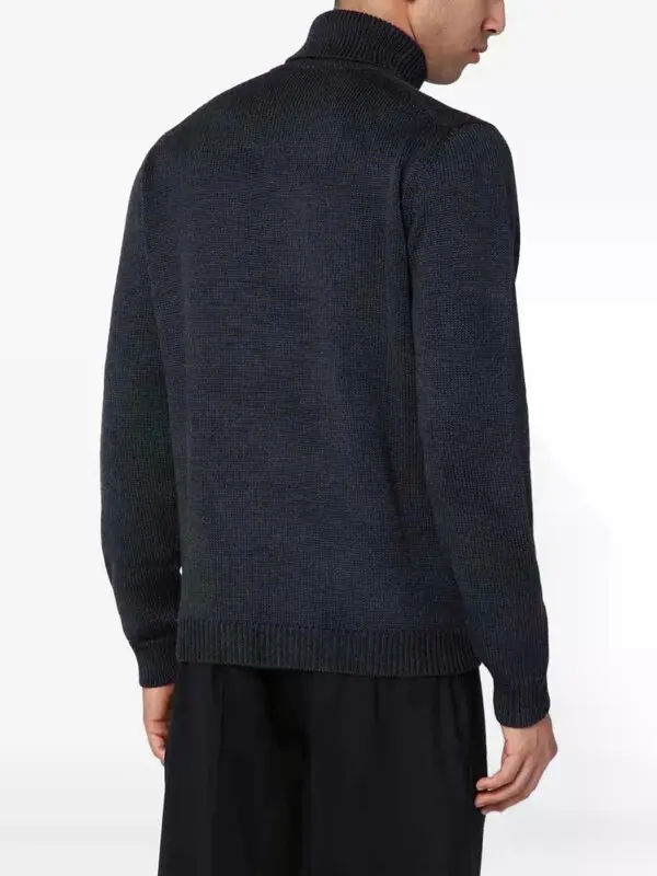 ROBERTO COLLINA Ribbed Roll-neck Sweater