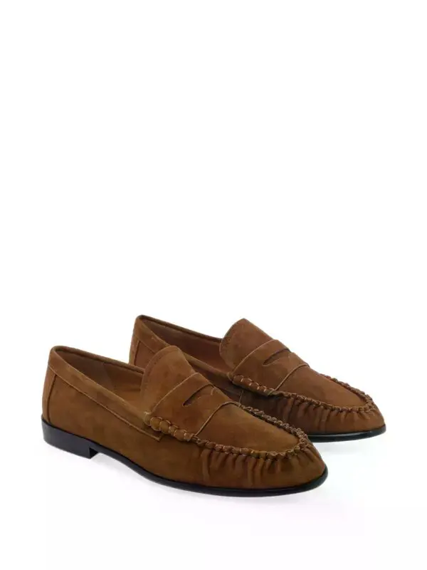 ANGEL ALARCON Penny-slot Suede Loafers