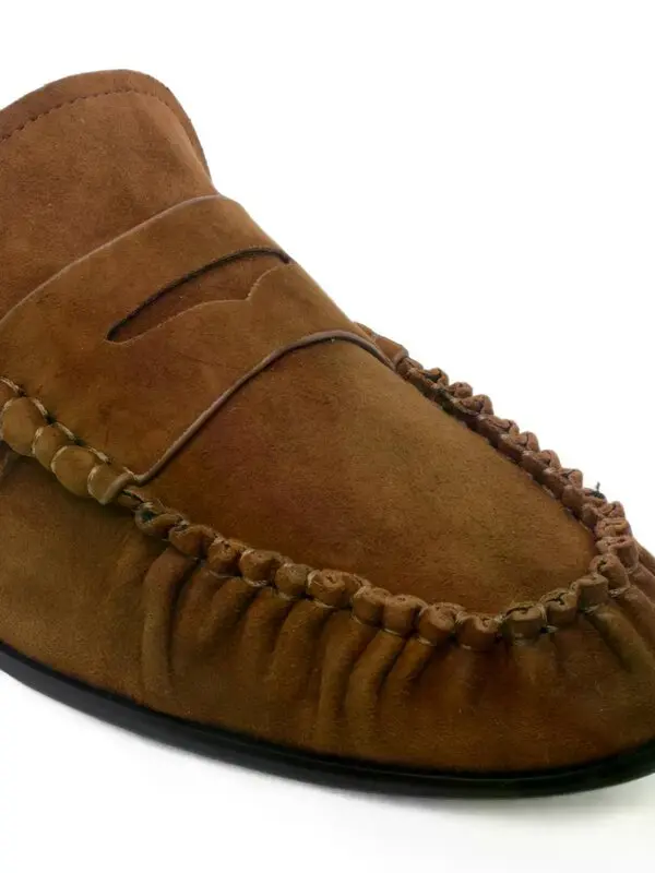 ANGEL ALARCON Penny-slot Suede Loafers