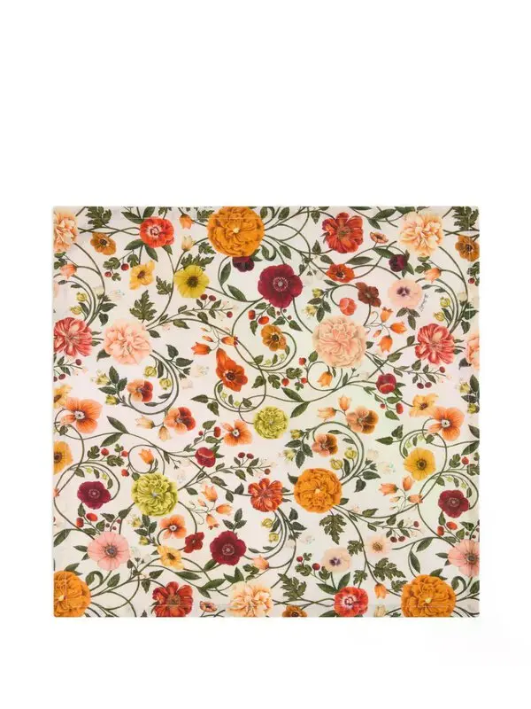 La DoubleJ Botticelli Floral-print Napkins - Neutrals