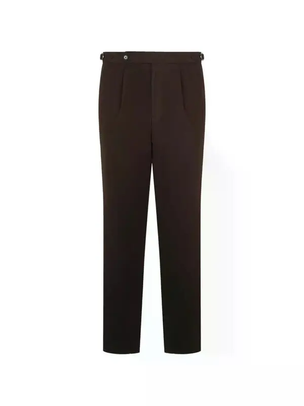 BOSS Patterned Tapered-fit Pants In Italian-cotton