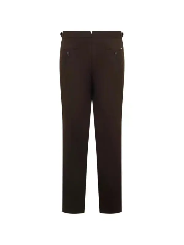 BOSS Patterned Tapered-fit Pants In Italian-cotton