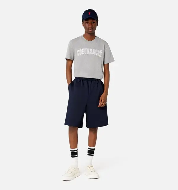 AMI Paris Button Detailed Chino Shorts