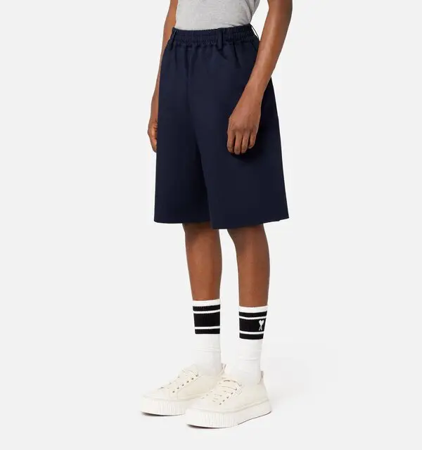 AMI Paris Button Detailed Chino Shorts