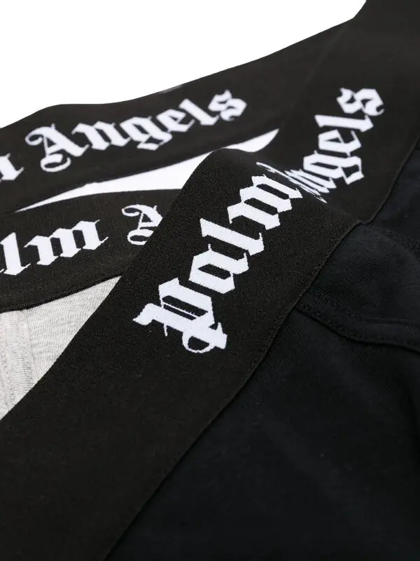 Palm Angels Elastic Logo Waist Pack Of Three Boxers