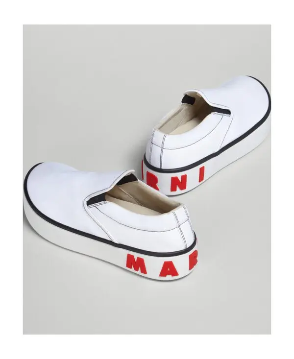 Marni Paw Oversized Logo Slip-on Casual Sneakers